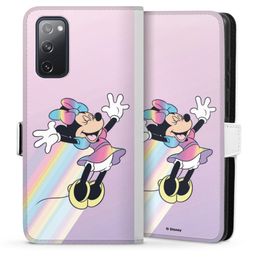 DeinDesign Galaxy S20 FE 5G Handy Klapph&uuml;lle Handyh&uuml;lle aus Kunst Leder wei&szlig; Flip Case Official Licensed Product Disney Minnie Mouse Sideflip mit Lasche
