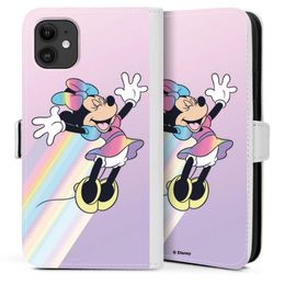 DeinDesign iPhone 11 Handy Klapph&uuml;lle Handyh&uuml;lle aus Kunst Leder wei&szlig; Flip Case Official Licensed Product Disney Minnie Mouse Sideflip mit Lasche