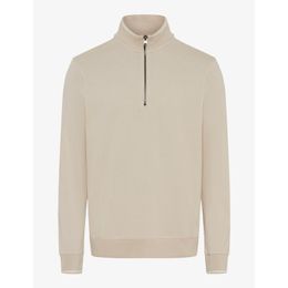 Brax Herren Langarmshirt Style PEO oat, hellbeige, Gr. XL