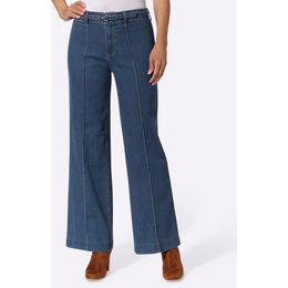 Inspirationen Damen Bequeme Jeansblau, stone, washed, Gr. 24, unifarben, 79% Baumwolle, 19% Polyester, 2% Elasthan, Jeans