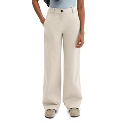 Marc O'Polo MARC O'POLO Damen Chinohose "aus Brushed Cotton Twill", beige, Gr. 46, unifarben, Twill, Obermaterial: 56% Baumwolle, 41% Lyocell, 3% Elasthan, Hosen