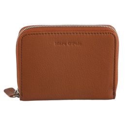 Damen Geldb&ouml;rse, MARC O'POLO ACCESSORIEScognac, Leder, Basic, Kleinlederwaren, Geldbeutel, Money Pocket, Portemonnaie mit Logoschriftzug