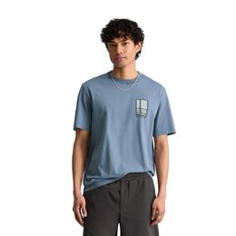 Marc O'Polo Herren T-Shirt, blau, Gr. XL, MARC O'POLO DENIM, Jersey, Obermaterial: 100% Baumwolle, Shirts, relaxed fit mit R&uuml;ckenprint