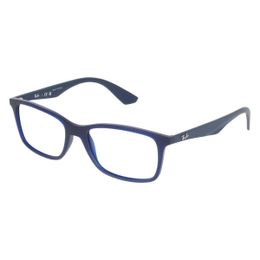 Ray-Ban RX7047 Brille Herren | Fassung: Vollrand, Quadratisch, Blau Transparent