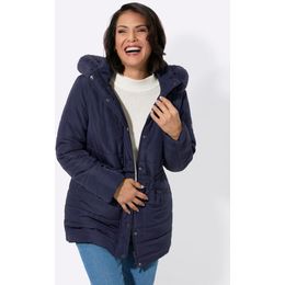 Casual Looks Damen Steppjackemarine, Gr. 40, unifarben, 100% Polyester, Fellimitat:100% Polyester, Wattierung:100% Polyester, &Auml;rmelfutter:100%