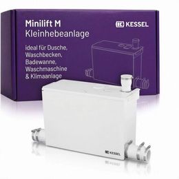 Kessel Minilift M Kleinhebeanlage 28565 f&uuml;r f&auml;kalienfreies Abwasser, kompakt, anschlussfertig, ideal f&uuml;r Dusche, Waschbecken, Badewanne, Waschmaschine & Klimaanlage