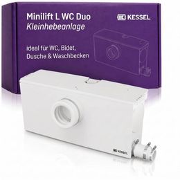 Kessel Minilift L WC Duo Kleinhebeanlage 28523 f&uuml;r f&auml;kalienhaltiges Abwasser, 2 Pumpen mit Schneidwerk, WLAN-Funktion, Alarm, steckerfertig, EN 12050-3