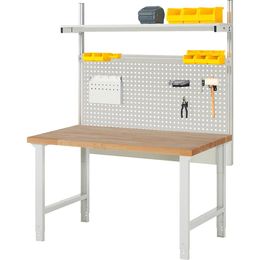 eurokraft pro Werkbank mit Systemaufbau Serie 7000, mit Systemaufbau 1, BxT 1500 x 900 mm