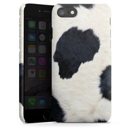 DeinDesign iPhone SE (2020) Handy Premium Case Smartphone Handyh&uuml;lle Schutzh&uuml;lle matt Animal Print Animal Look Cow Skin Premium Case