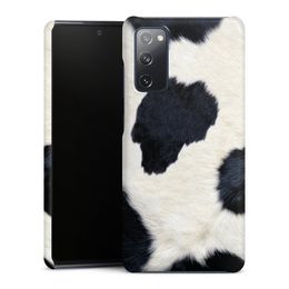 DeinDesign Galaxy S20 FE Handy Premium Case Smartphone Handyh&uuml;lle Schutzh&uuml;lle gl&auml;nzend Animal Print Animal Look Cow Skin Premium Case