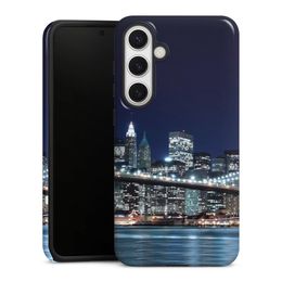 DeinDesign Galaxy S24+ Handy Panzer Handyh&uuml;lle robuste Outdoor H&uuml;lle Schutzh&uuml;lle gl&auml;nzend Usa Brooklyn Bridge New York Tough Case