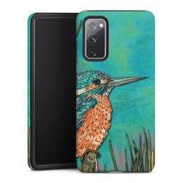 DeinDesign Galaxy S20 FE Handy Panzer Handyh&uuml;lle robuste Outdoor H&uuml;lle Schutzh&uuml;lle matt Bird Painting Animals Tough Case