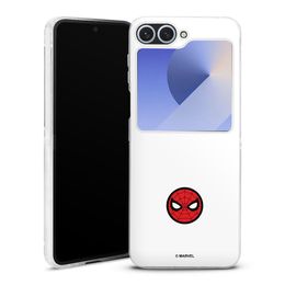 DeinDesign Galaxy Z Flip 6 Handy Hard Case Schutzh&uuml;lle transparent Smartphone Handy H&uuml;lle Marvel Merchandise Spiderman Hard Case