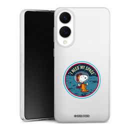 DeinDesign Galaxy S25 Edge Handy Silikon H&uuml;lle Case transparent Handyh&uuml;lle Peanuts Weltall Snoopy Silikon Case