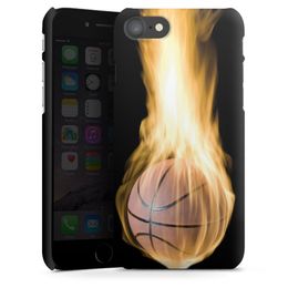 DeinDesign iPhone SE (2020) Handy Premium Case Smartphone Handyh&uuml;lle Schutzh&uuml;lle matt Fire Sports Basketball Premium Case