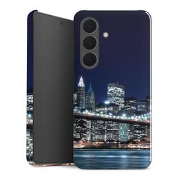 DeinDesign Galaxy S26 Handy Premium Case Smartphone Handyh&uuml;lle Schutzh&uuml;lle gl&auml;nzend Usa Brooklyn Bridge New York Premium Case