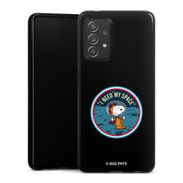 DeinDesign Galaxy A52s 5G Handy Silikon H&uuml;lle Case schwarz Handyh&uuml;lle Weltall Snoopy Peanuts
