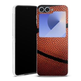 DeinDesign Galaxy Z Flip 7 FE Handy Hard Case Schutzh&uuml;lle transparent Smartphone Handy H&uuml;lle Sports Ball Basketball Hard Case