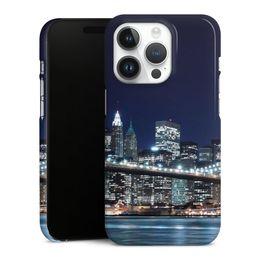 DeinDesign iPhone 14 Pro Handy Premium Case Smartphone Handyh&uuml;lle Schutzh&uuml;lle gl&auml;nzend Usa Brooklyn Bridge New York Premium Case