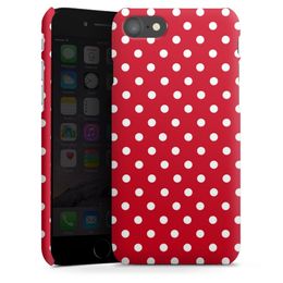 DeinDesign iPhone SE (2022) Handy Premium Case Smartphone Handyh&uuml;lle Schutzh&uuml;lle matt Retro Polka Dots Points Premium Case
