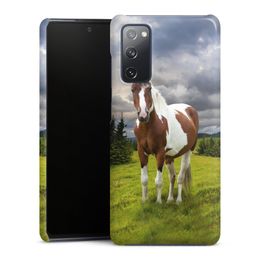 DeinDesign Galaxy S20 FE Handy Premium Case Smartphone Handyh&uuml;lle Schutzh&uuml;lle gl&auml;nzend Meadow Nature Horse Premium Case