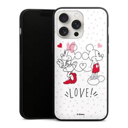 DeinDesign iPhone 15 Pro Max Handy Premium Silikon H&uuml;lle Handyh&uuml;lle schwarz Case Disney Valentine'S Day Silikon Premium Case