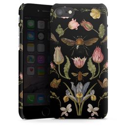 DeinDesign iPhone SE (2020) Handy Premium Case Smartphone Handyh&uuml;lle Schutzh&uuml;lle matt Bee Blossom Flower Wreath Premium Case