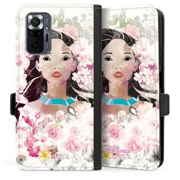 DeinDesign Xiaomi Redmi Note 10 Pro Handy Klapph&uuml;lle Handyh&uuml;lle aus Kunst Leder schwarz Flip Case Disney Pocahontas Official Licensed Product Sideflip mit langer
