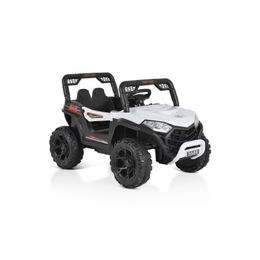 Moni Kinder Elektroauto Buggy UTV 5588 Fernbedienung MP3 Gurt 2 Motoren Lichter wei&szlig;
