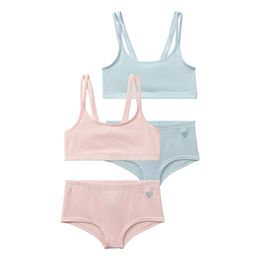 Buffalo W&auml;sche-Set M&auml;dchen Gr&ouml;&szlig;e 140/152 mint / rosa / silber