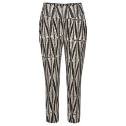 Lascana Hose 'Grafik' Damen Gr&ouml;&szlig;e 38 beige / schwarz