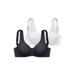 Nuance By Lascana BH Damen Gr&ouml;&szlig;e 90 schwarz / wei&szlig;