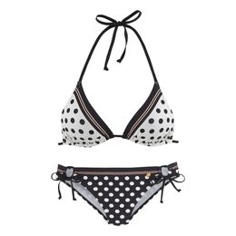 Lascana Bikini Damen Gr&ouml;&szlig;e XS/S nude / schwarz / wei&szlig;