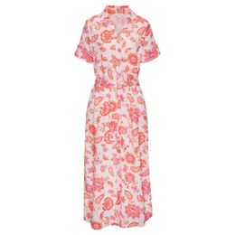 Lascana Kleid Damen Gr&ouml;&szlig;e 40 orange / pink / pastellpink Sommerkleid