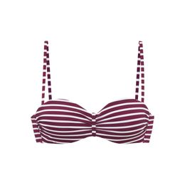 Venice Beach Bikinitop Damen Gr&ouml;&szlig;e 75 bordeaux / wei&szlig;