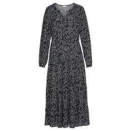 Lascana Kleid Damen Gr&ouml;&szlig;e 38 schwarz / wei&szlig; Sommerkleid