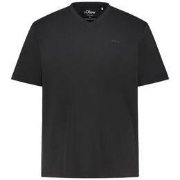 Herren Gro&szlig;e Gr&ouml;&szlig;en | s.Oliver T-Shirt aus Baumwolle Farbe schwarz Gr&ouml;&szlig;e: 4XL