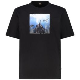 Herren Gro&szlig;e Gr&ouml;&szlig;en | BOSS T-Shirt mit Motiv-Print Farbe schwarz Gr&ouml;&szlig;e: 5XL