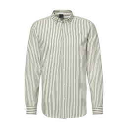 John Devin Button Up Shirt male size M Green / White