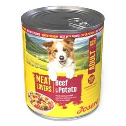 Josera Nassfutter Hund, Adult, Meat Lovers Menu, Rind und Kartoffel 6x800 g