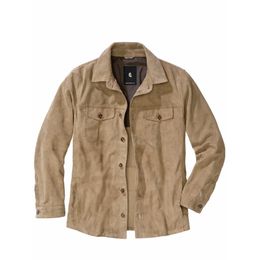 Mey & Edlich Mey & Edlich Herren Das &Uuml;ber-Shirt Beige 100 % Leder (Ziegenvelours)