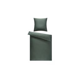 Como Green Satin Bettw&auml;sche Uni &brvbar; gr&uuml;n &brvbar; Ma&szlig;e (cm): B: 135 &raquo; H&ouml;ffner