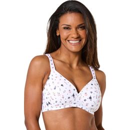 w&auml;schepur Damen Schalen-BH ohne B&uuml;gel wei&szlig;-mauve, Gr&ouml;&szlig;e 85C