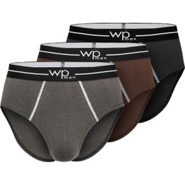 Herren Slip anthrazit + schoko + schwarz, Gr&ouml;&szlig;e 10