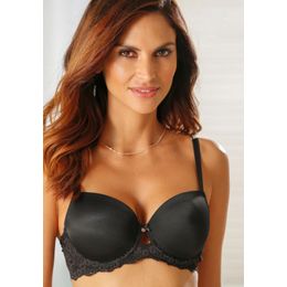Lascana Schalen-BH, Schwarz, Gr. 75E, Damen, BHs, Material: Polyamid, Elasthan