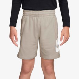 Nike Sportswear M&auml;dchen Sporthose "K NSW CLUB FT SHORT HBR"cream ii, wei&szlig;, Gr. L, Obermaterial: 80% Baumwolle, 20% Polyester, Hosen, F&uuml;r Kinder und