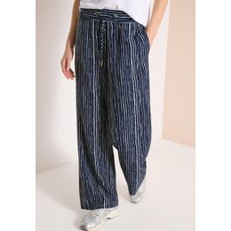 Cecil Damen Stoffhoseuniversal blau, Gr. XS, unifarben, Stoff, 85% Viskose, 15% Nylon, Hosen
