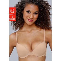 PETITE FLEUR BY LASCANA Schalen-BH beige Gr. 85A. Mit B&uuml;gel. Nachhaltig.