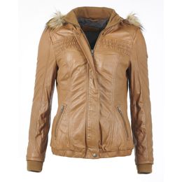 Mustang Lederjacke 'Lelu' Damen Gr&ouml;&szlig;e M hellbraun Sommerjacke