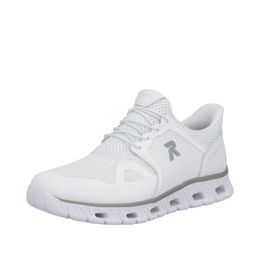 Rieker Herren Slip-On Sneaker "Ready2GO", Gr. 45wei&szlig;, Lederimitat, Textil, Schuhe, Schlupfschuh, Freizeitsneaker mit Gummizug und weichem Schaftrand